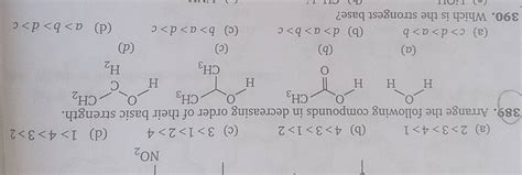 arrange the following compounds in decreasing order of their basic streng