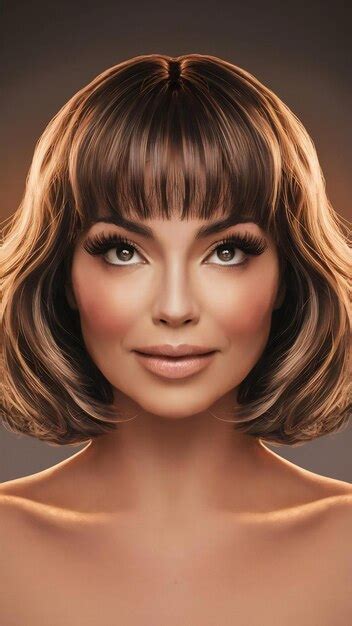Premium Photo Front Portrait Of The Woman With Beauty Face