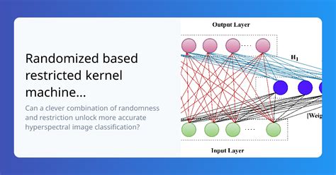 Randomized Based Restricted Kernel Machine For Hyperspectral Image