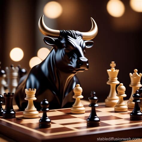 Chess Playing Bull Stable Diffusion Online