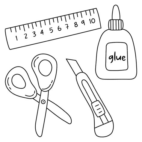 36 Pagine Da Colorare Con Materiale Scolastico Esperienza Gratuita