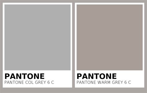 Color Pantone Col Grey 6 C Vs Pantone Warm Grey 6 C Side By Side