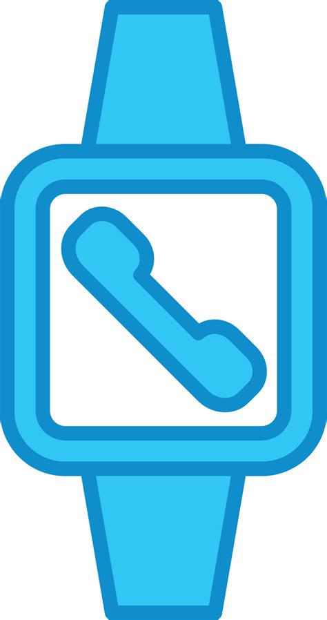 Watch Call Line Filled Blue 9650462 Vector Art at Vecteezy