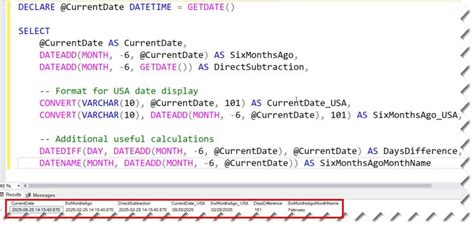 sql server date minus 6 months sql server guides