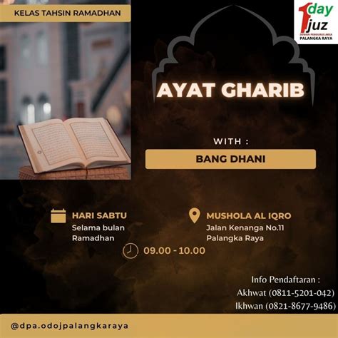 Kelas Tahsin Ramadan Komunitas One Day One Juz