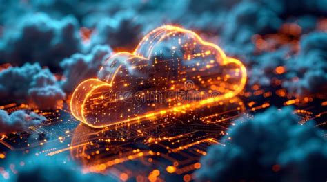 Cloud Computing Security Concept Stock Illustration Illustration Of