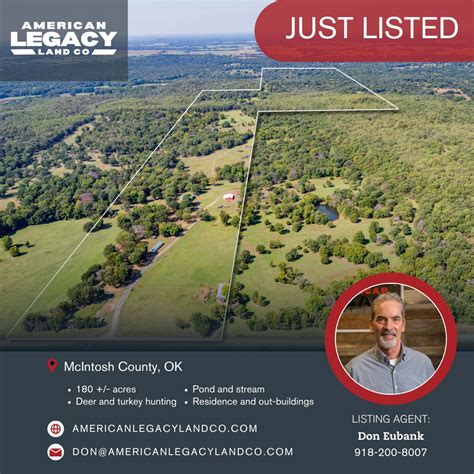 Don Eubank On Linkedin Take A Look New Listing In Mcintosh County With Plenty Of Water…