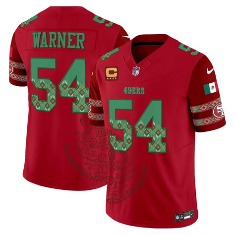 Mens Fred Warner San Francisco 49ers Mexico Vapor Limited Red Jersey Printed Shoejs Us Store