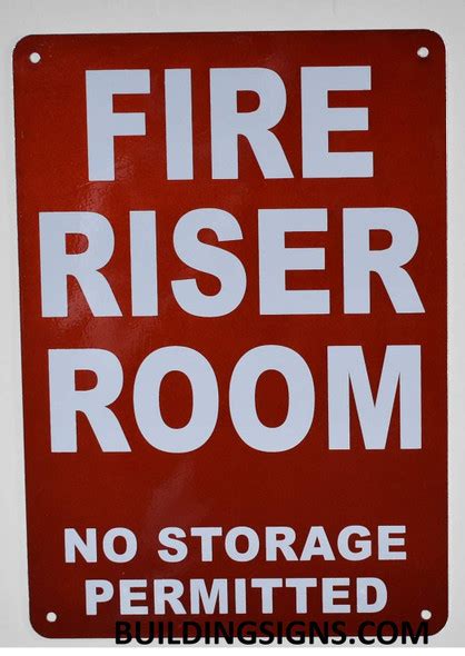 Fire Riser Room Sign
