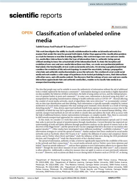 Classification Unlabled Online Media Pdf P Value Normal Distribution