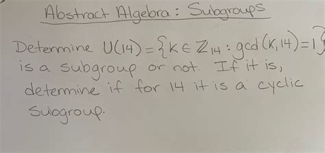 solved abstract algebra subgroups determine ucnt {ke