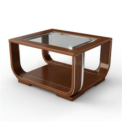 This Coffee Table Features A Stylish Wooden Base Paired With A Sleek