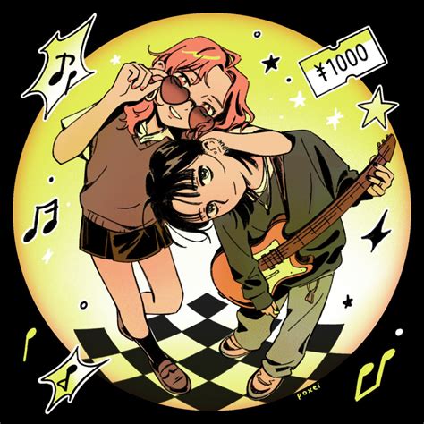 Safebooru 2girls Beamed Eighth Notes Black Eyes Black Hair Black