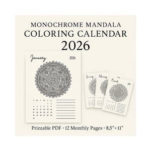 Monday Mandala Calendar Etsy
