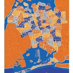 Queens Neighborhood Type Map Etsy