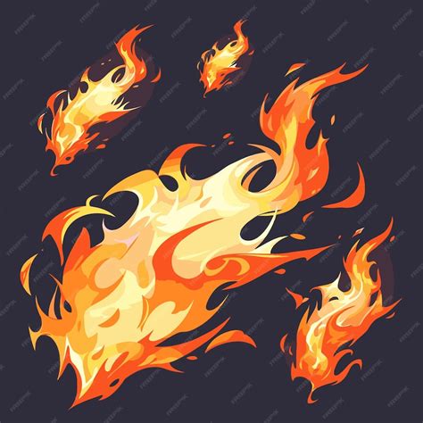 Premium Vector Dynamic Flame Designs Modern Fire Illustrations For