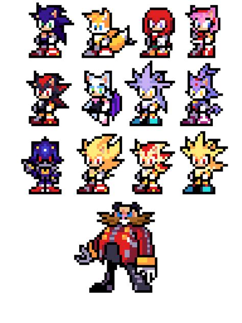 Sonic Mini Pixel Art Hama Beads Pattern Grid Cuadricula En 2025 Punto De Cruz Divertido Punto