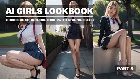 Ai Girls Lookbook Gorgeous Schoolgirl Looks With Stunning Legs 아름다운 긴