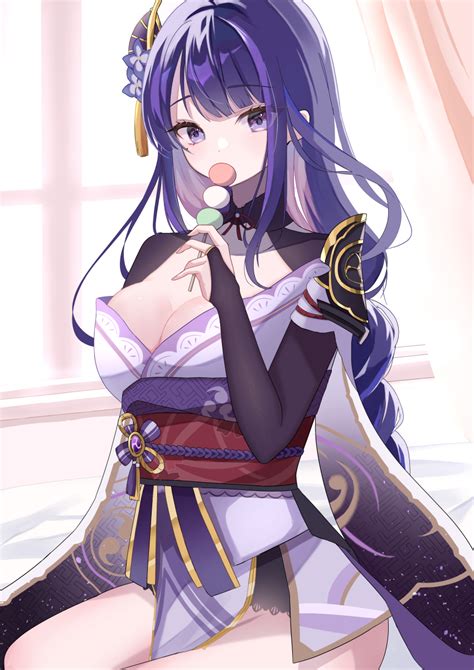 Moku Yoi Raiden Shogun Genshin Impact Absurdres Commentary Request