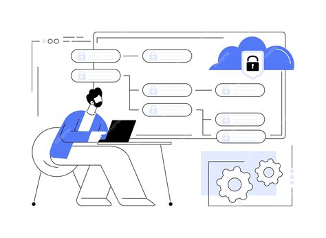 Premium Vector Cloud Security Abstract Concept Vector Illustration