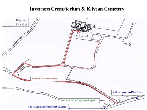 Bereavement Services Inverness Crematorium Map