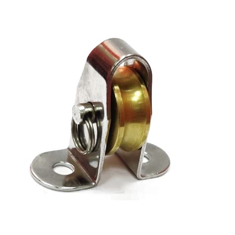 Ss 304 Wall Mount Pulley With Brass Nylon Wheel Piplodwala Hardware