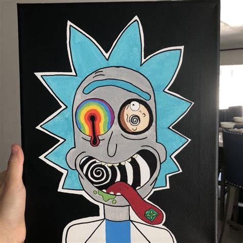 Rick And Morty Trippy Art Painting Some Depop
