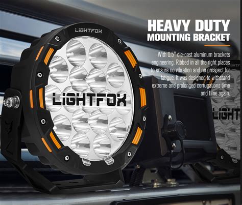 Lightfox 7inch Led Driving Light 1lux2675ft816m Ip68 12603 Lumens