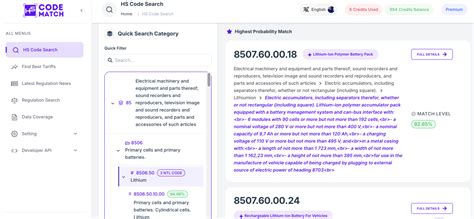 Hs Code Classification For Exporting Lithium Ion Battery Hs Code Match