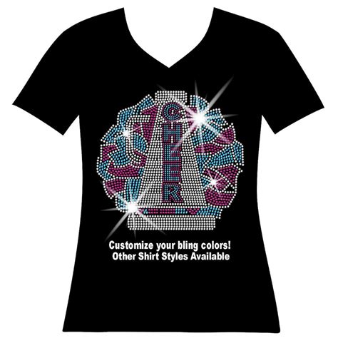Custom Cheer Team Rhinestone Bling Shirt Allstar Cheer Sparkle