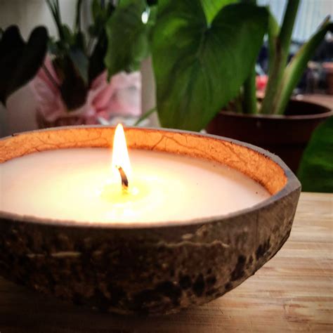 Coconut Shell Candle Vegan Friendly Home Decor