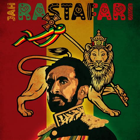 Haile Selassie Retro Style Rastafarian Poster Art Print Finest