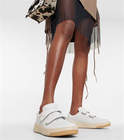 Steffey Leather Sneakers In White Acne Studios Mytheresa