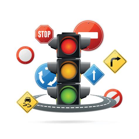 Realistic Detailed 3d Traffic Light Illuminated Concept Vector