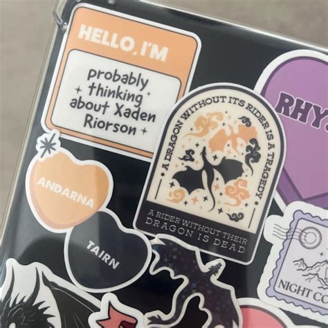 Shadow Daddy Heart Sticker Romantasy Kindle Sticker Acotar Sticker