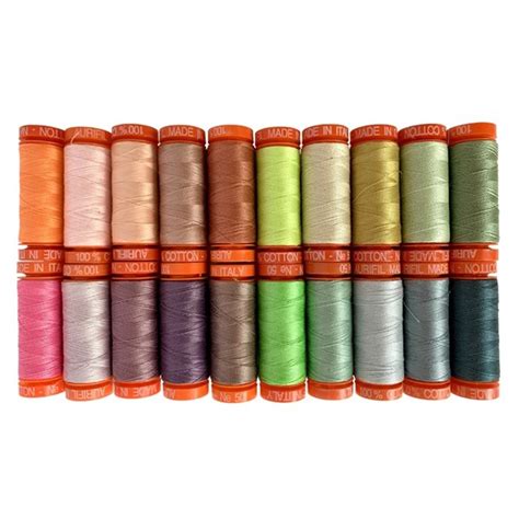 Tula Pink Neons And Neutrals Aurifil Thread Set 20 Small Spools Sku