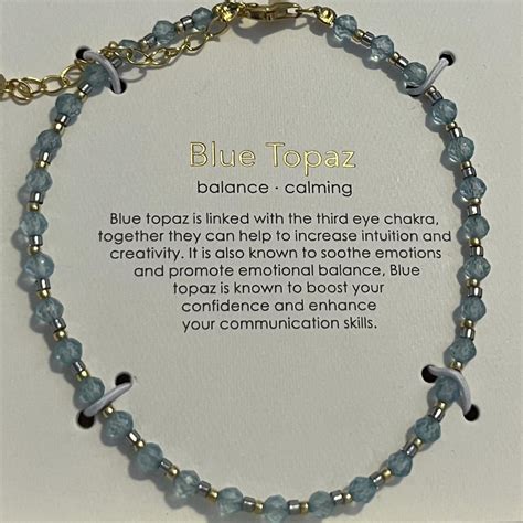 Essential Ritual Blue Topaz Crystal Bracelet With Depop