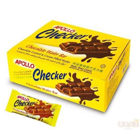 Jual Apollo Bubbles Checker Chocolate Wafer Crunchy Bar Coklat Wafer Coklat Apollo Shopee