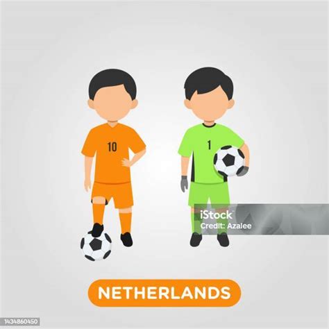 네델란드 축구 선수 컬렉션의 벡터 디자인 일러스트 레이 션 어린이 일러스트 레이 션 경기 스포츠에 대한 스톡 벡터 아트 및 기타 이미지 Istock