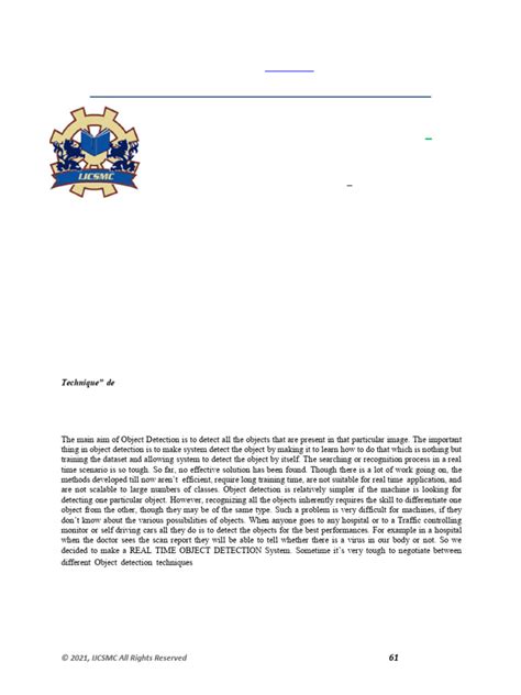 Real Time Object Detection Using Yolo Algorithm Pdf