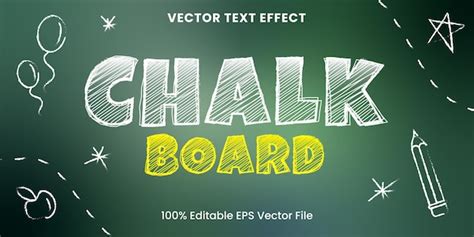 Premium Vector Chalk Board Editable Text Effect
