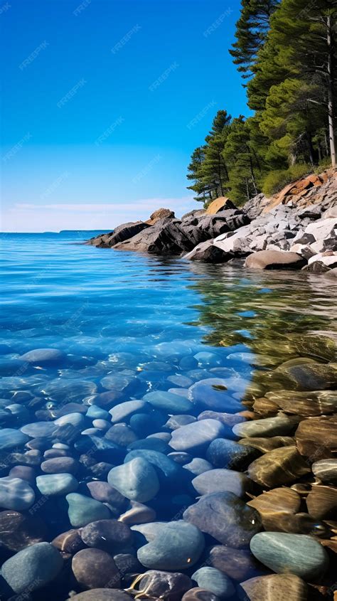 Rocky Beach Shore Contributing To A Healthy Ecosystem Rocky Beach Shore