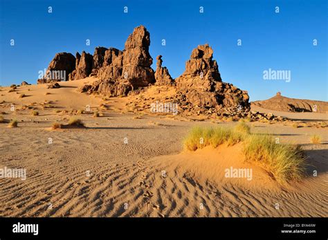 Sandstone Rock Formation On Tasset Plateau Tassili Najjer National