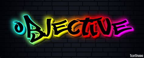 Objective Text Effect And Logo Design Word