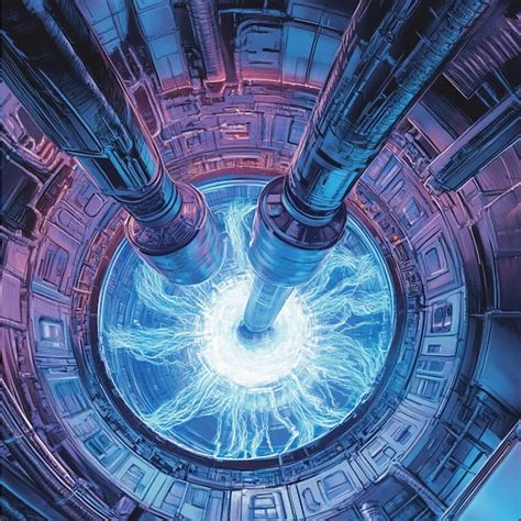Illustration Of Nuclear Fission Reactions Within A Reactor Core