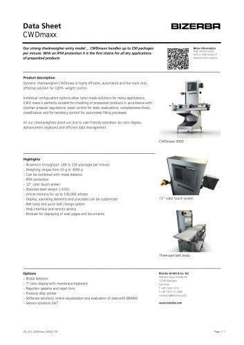 Bizerba In Motion Scales Cwl Eco Bizerba Pdf Catalogs Technical Documentation Brochure