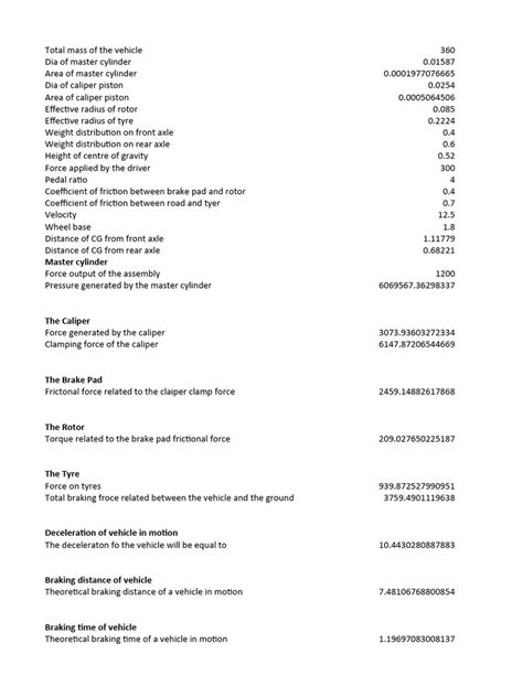 Brake Pdf Brake Force