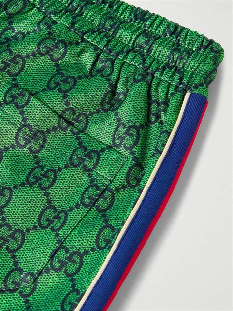 Gucci Tapered Webbing Trimmed Monogrammed Tech Jersey Track Pants