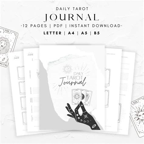 Tarot Journal Printable Tarot Spreads Tarot Diary Digital File