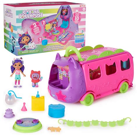 Gabbys Dollhouse Celebration Party Bus Transforming